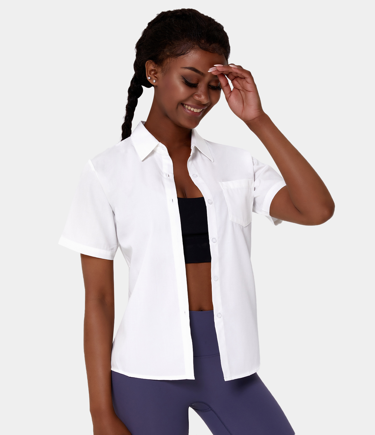 Women's Front Pocket Button Shirt - HALARA