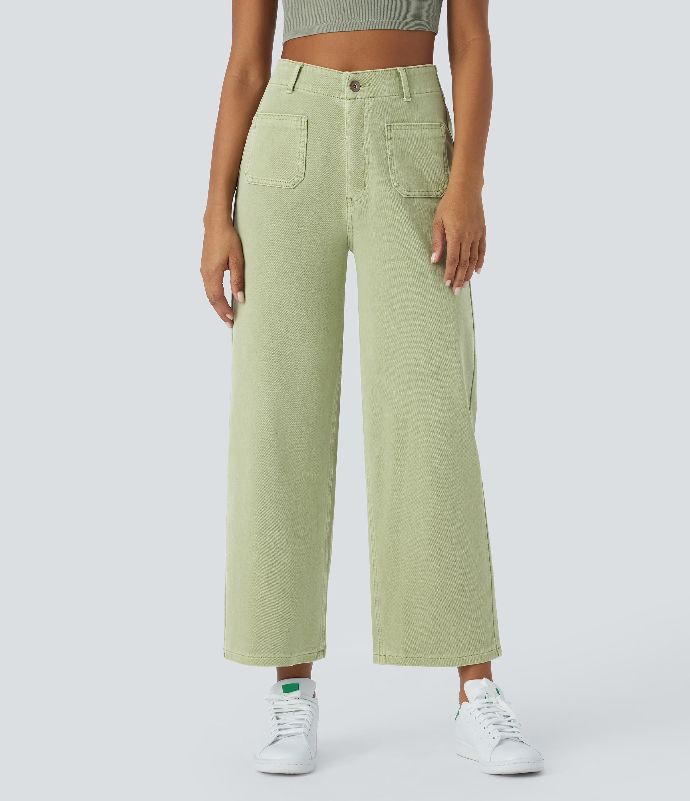 Women’s Halara Flex™ High Waisted Button Zipper Front Side Pocket ...