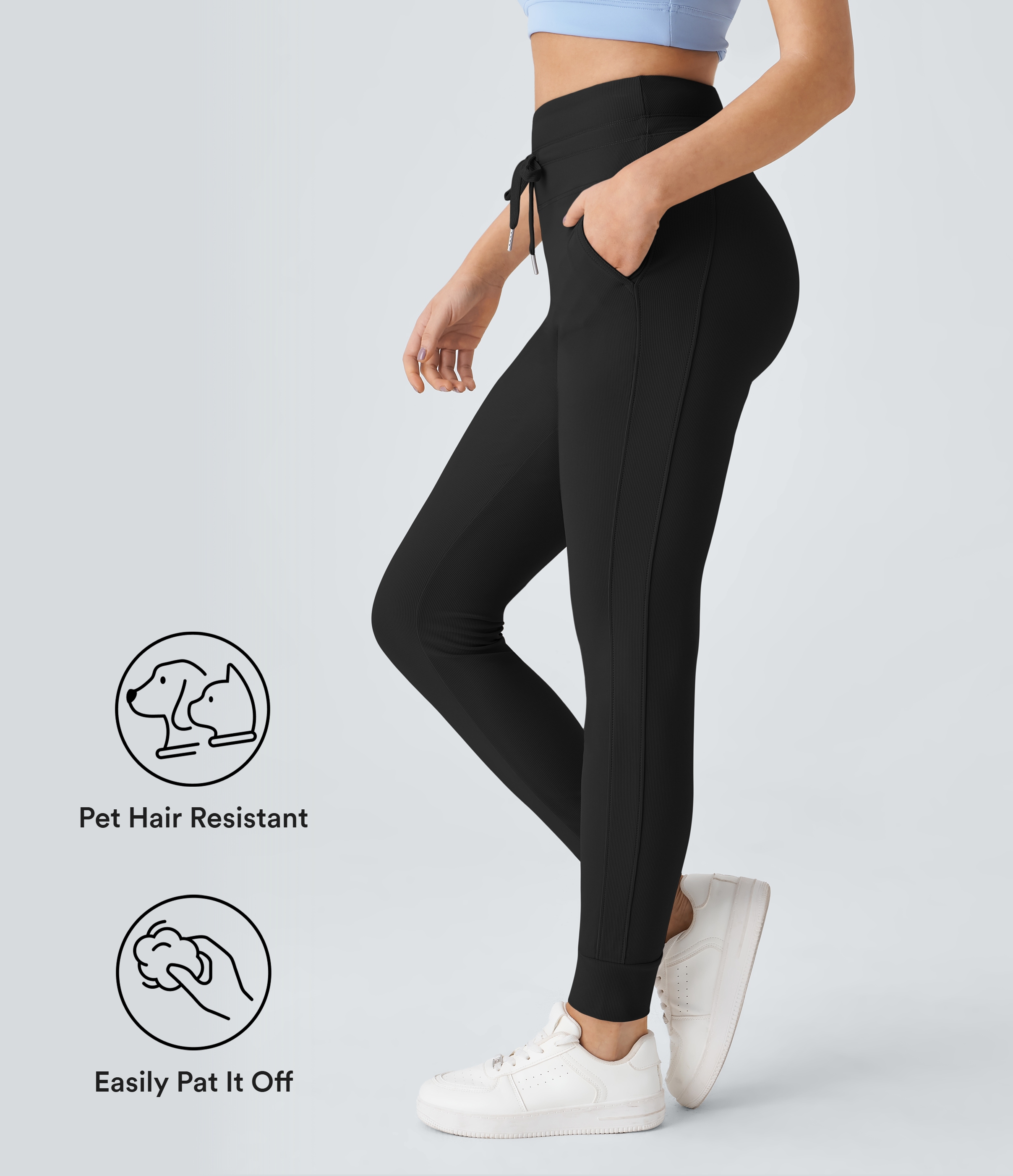 Women’s Patitoff™ Flow Pet Hair Resistant High Waisted Drawstring ...