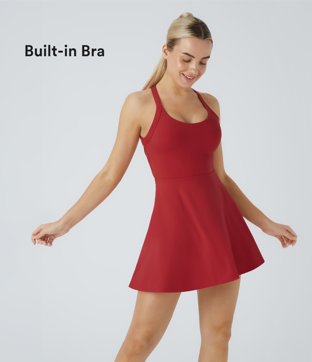 Women’s Backless Twisted Active Dress - Halara