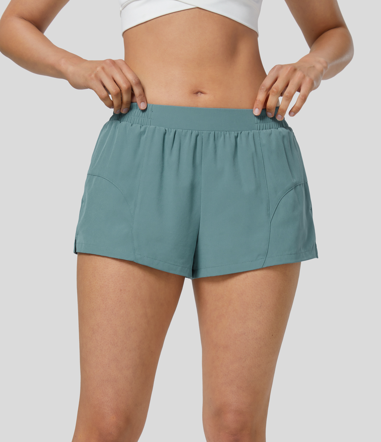 Women’s Breezeful™ Low Rise Side Pocket Split Quick Dry Running Shorts ...
