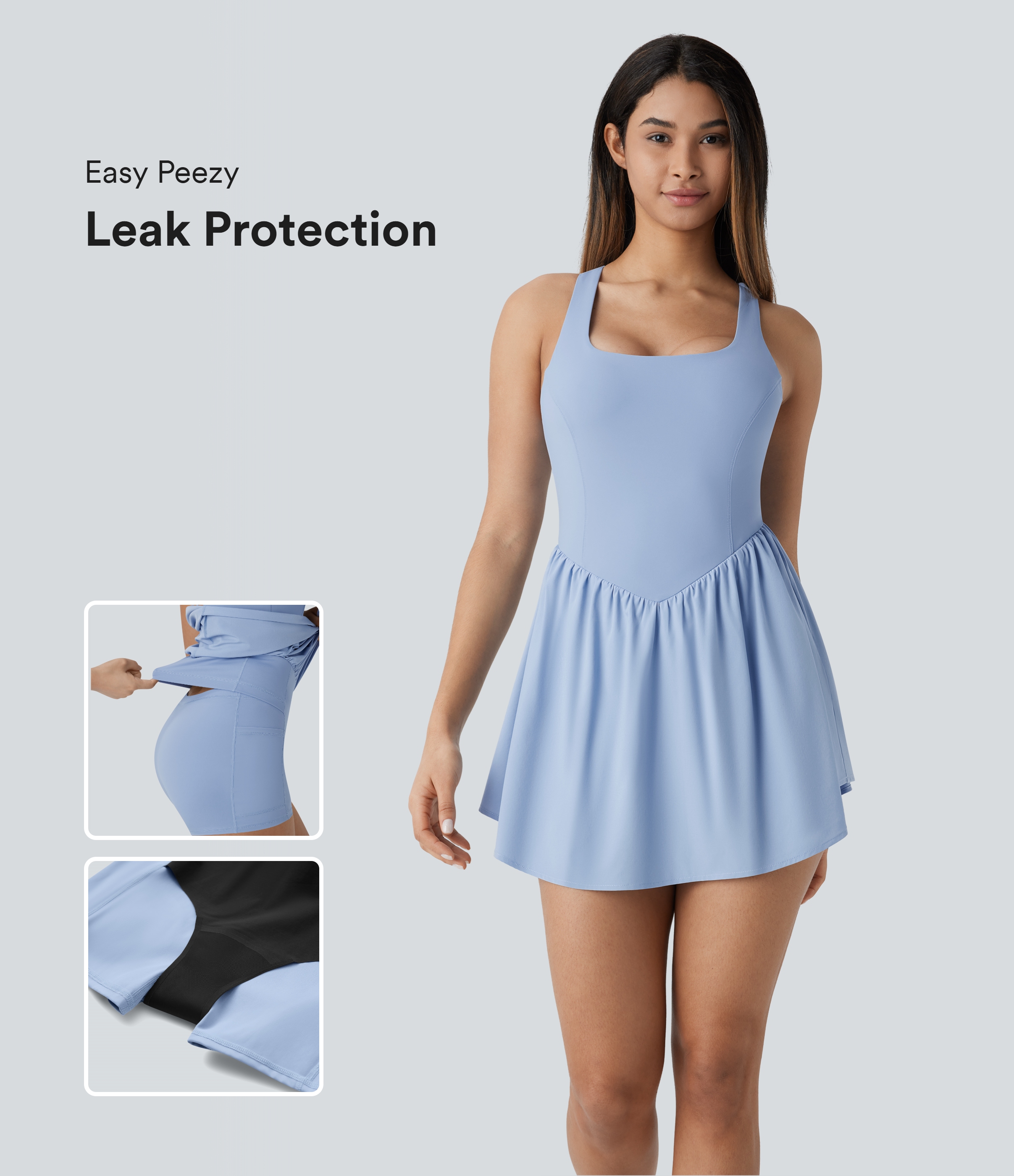 Women’s Breezeful™ Backless 2-in-1 Pocket Mini Quick Dry Flowy ...