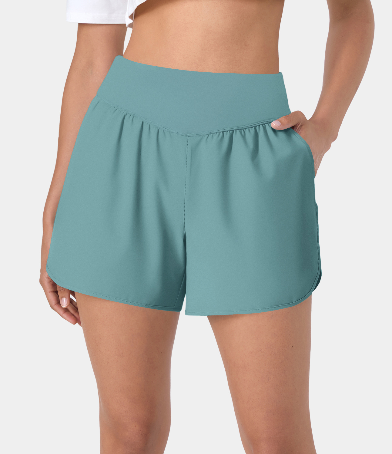 Breezeful Shorts Casuales De Secado R pido Con Bolsillo Lateral Y