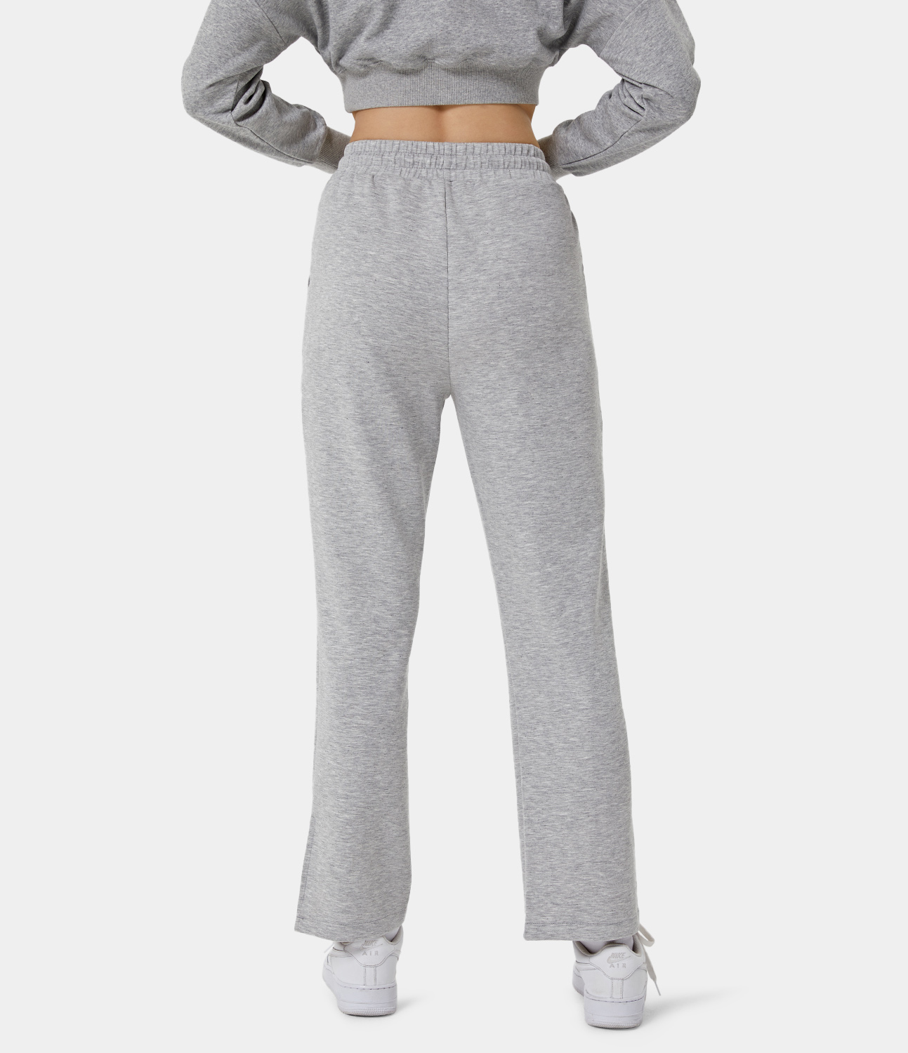 Women's High Waisted Drawstring Split Hem Pants - HALARA