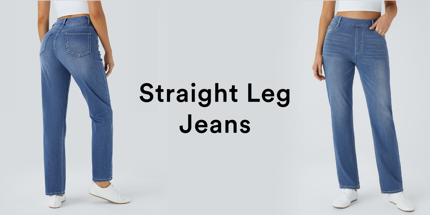 Women's Straight Leg Jeans - Halara