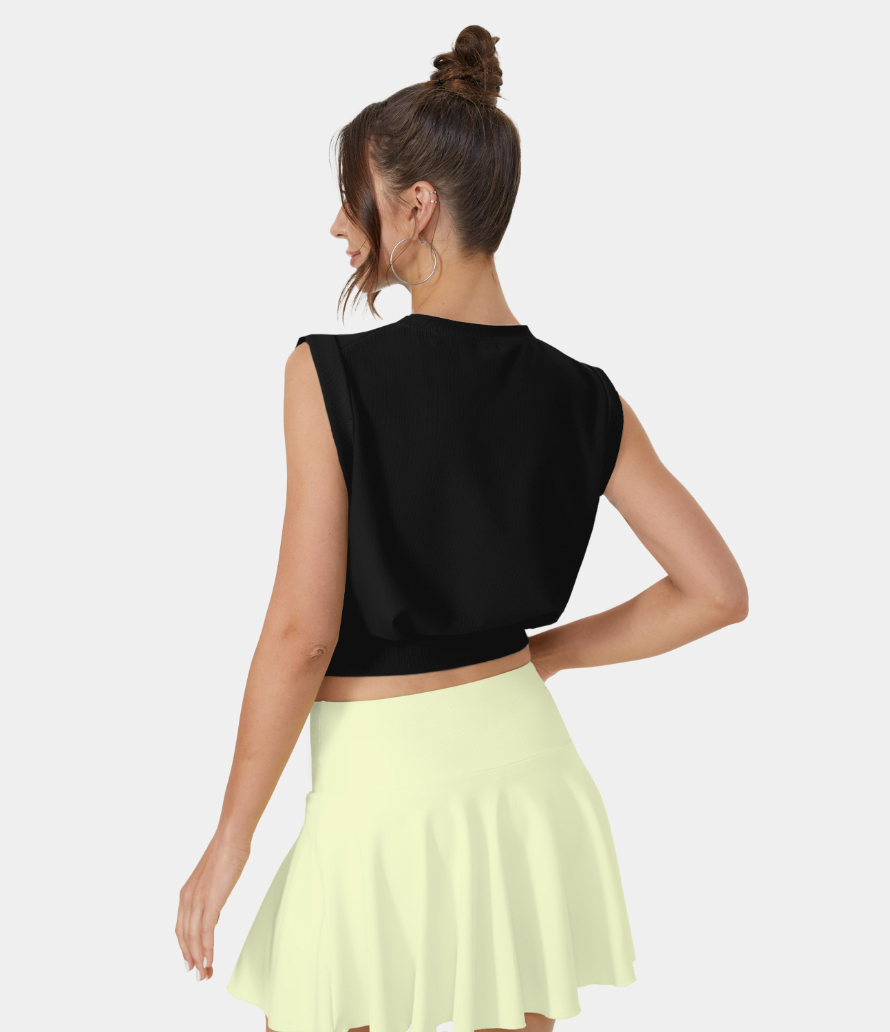 Women's Patitoff Flow Pet Hair Resistant Crew Neck Sleeveless Cropped ...