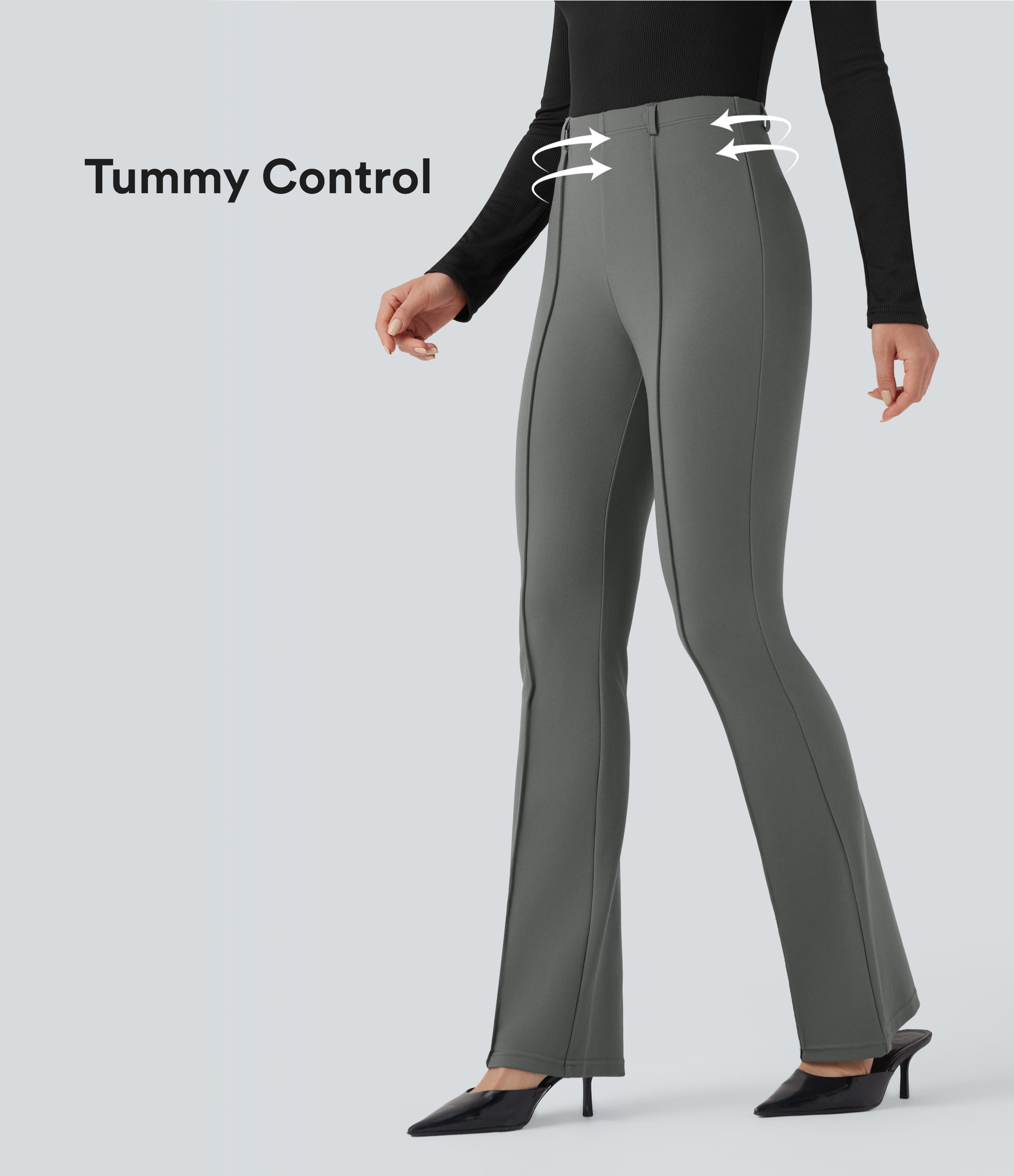 Women’s Halara Flex™ SculptKnit Mid Rise Tummy Control Work Bootcut ...
