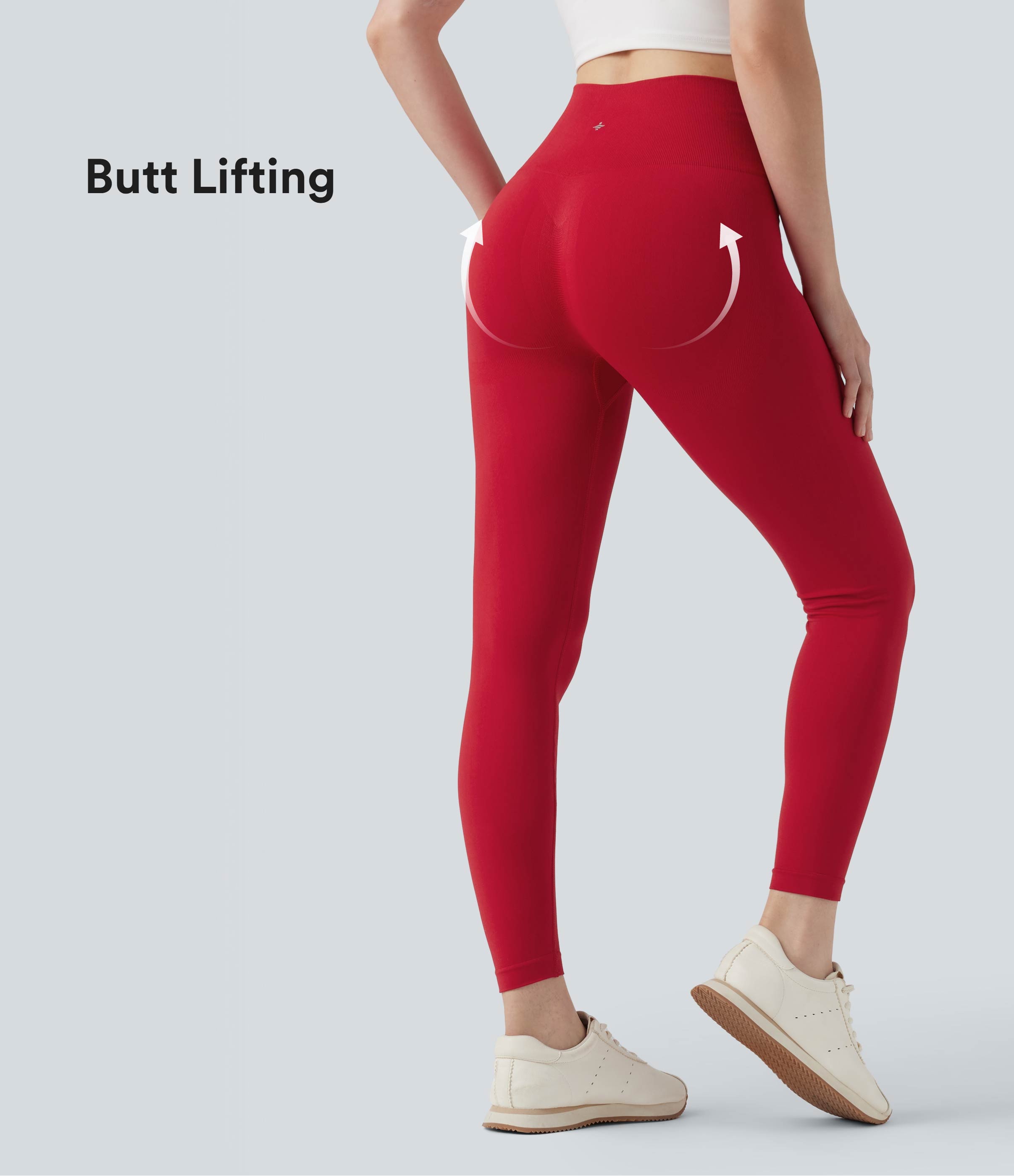 Women’s Seamless Flow High Waisted Butt Lifting Yoga 7/8 Leggings - Halara