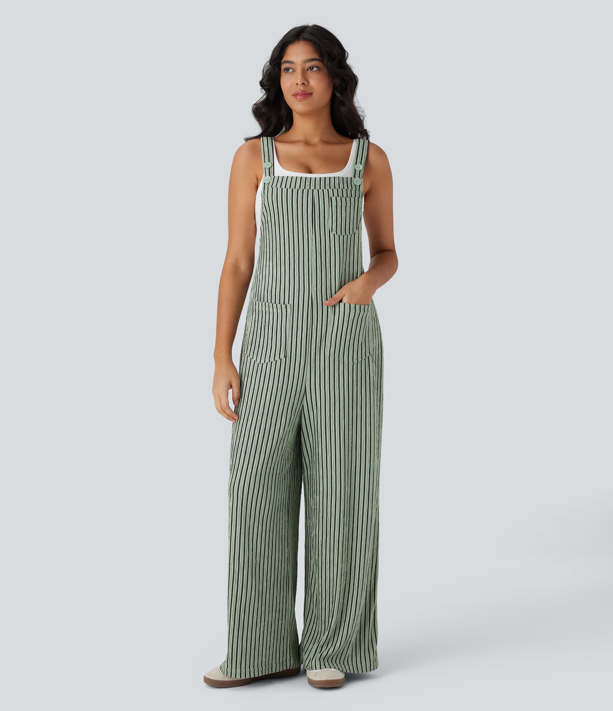 Women’s Pockets Casual Overalls - Halara