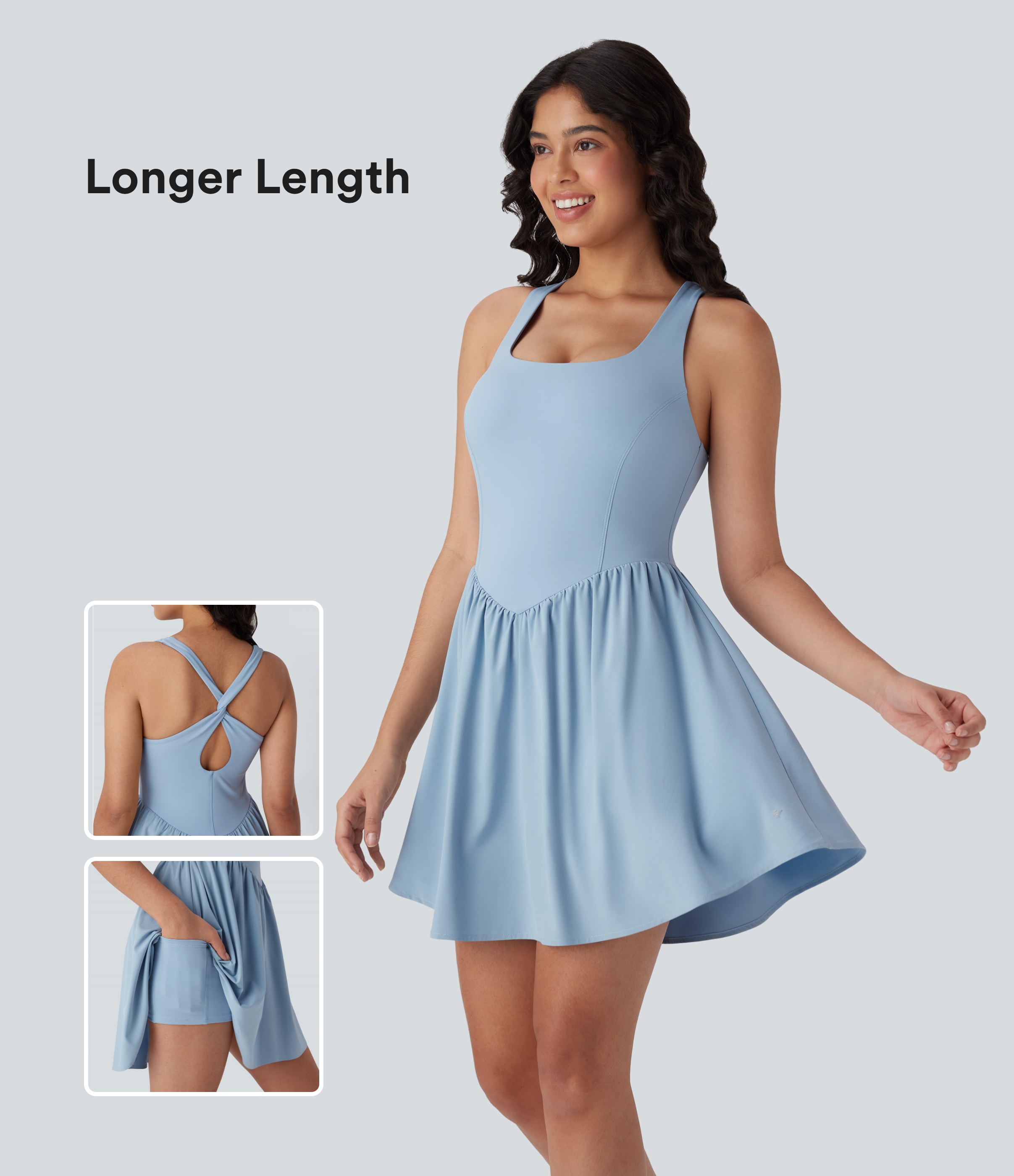 Women’s Breezeful™ Corset 2-in-1 Pocket Mini Quick Dry Flowy Pickleball ...