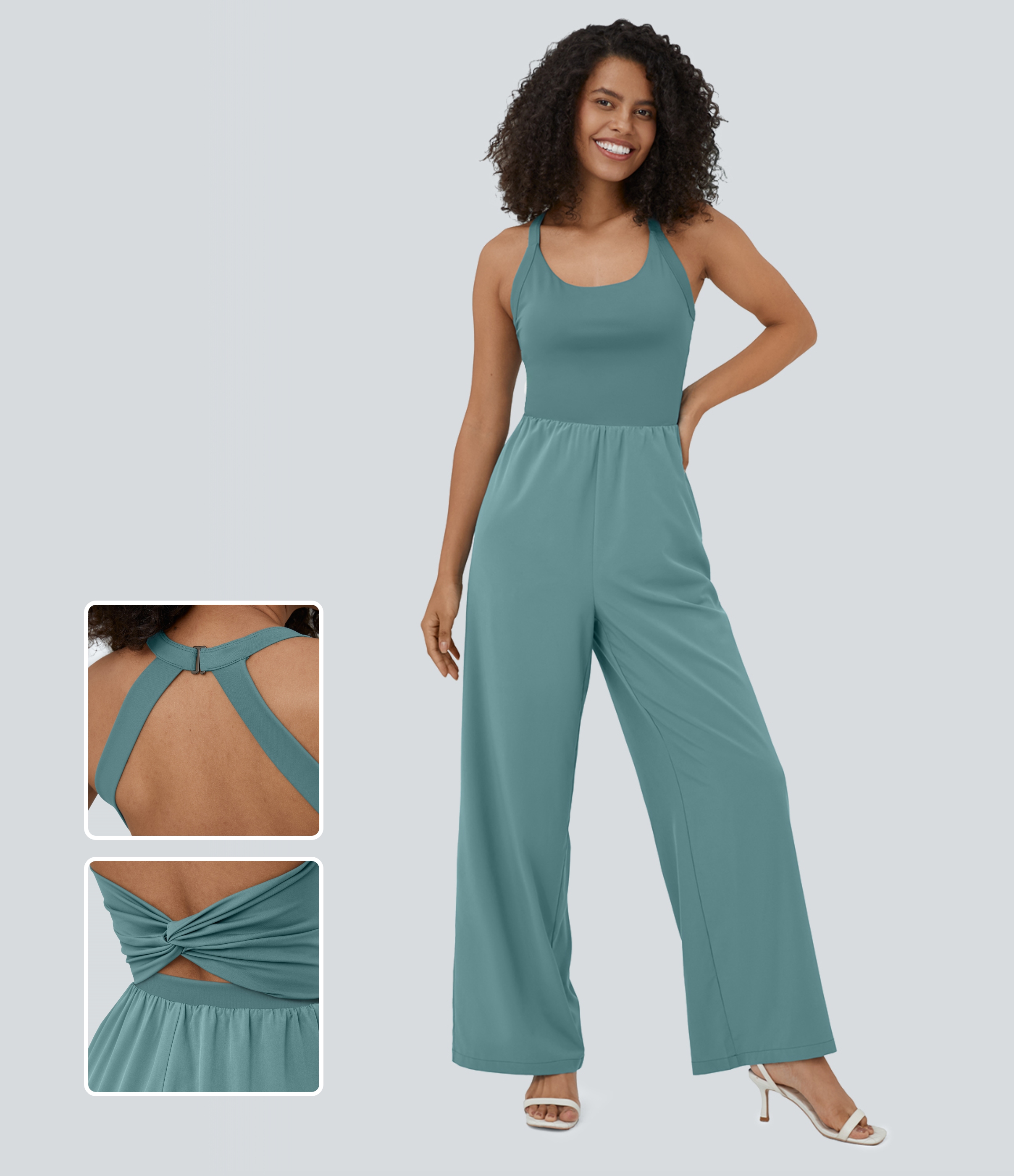 Mono Breezeful™ yoga secado rápido fluido bolsillo lateral sin mangas ...