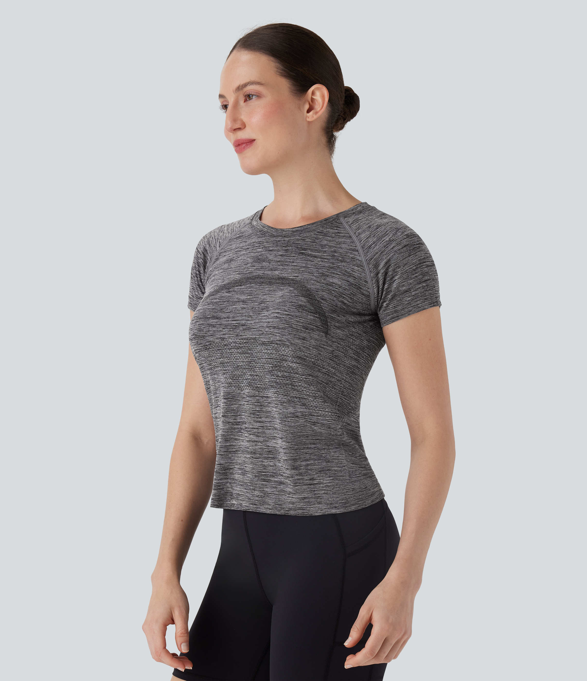 Women’s Seamless Flow Short Sleeve Cut Out Hiking Sports Top - Halara