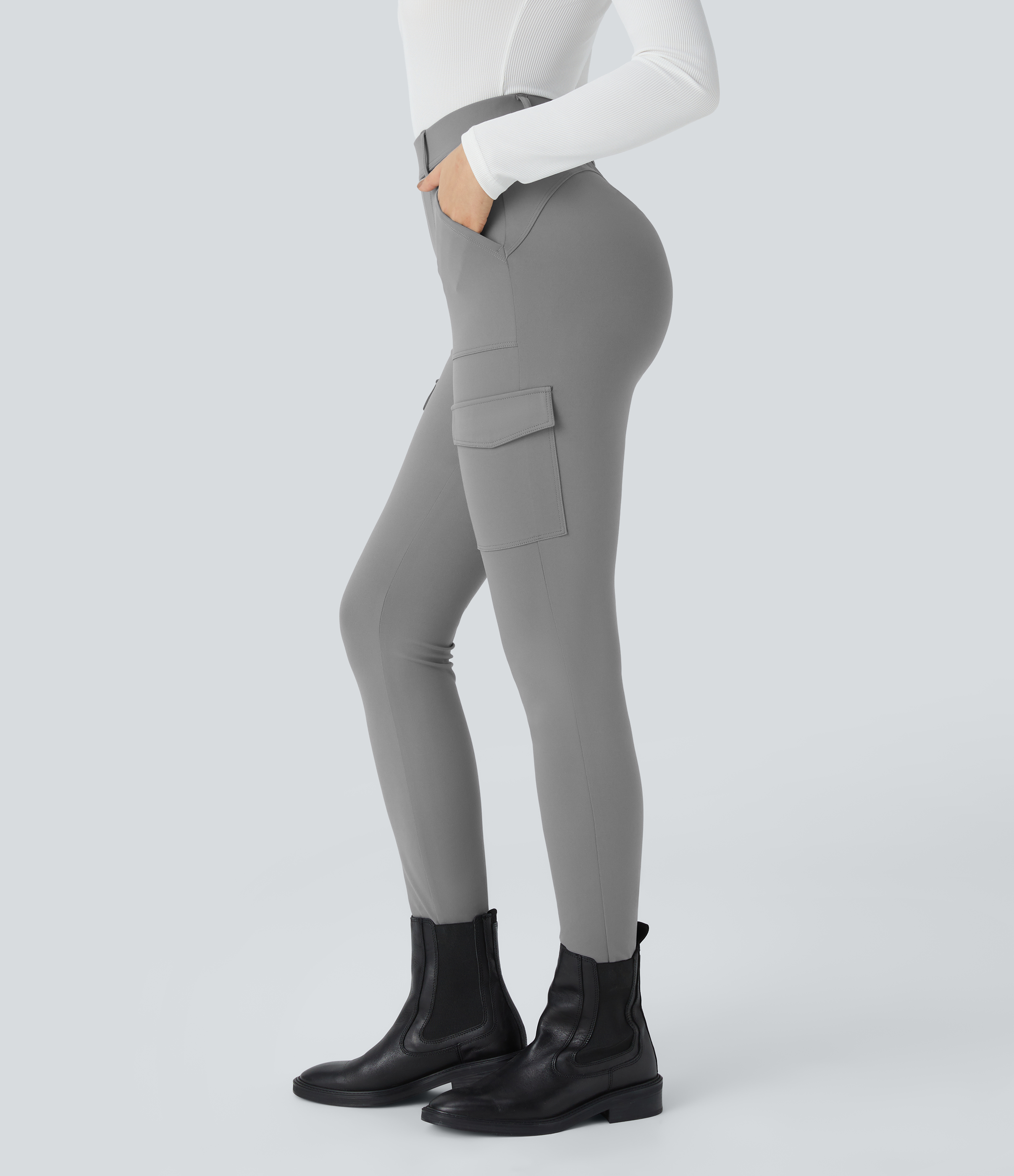 Women’s Halara Flex™ DayStretch High Waisted Pockets Skinny Cargo Work ...