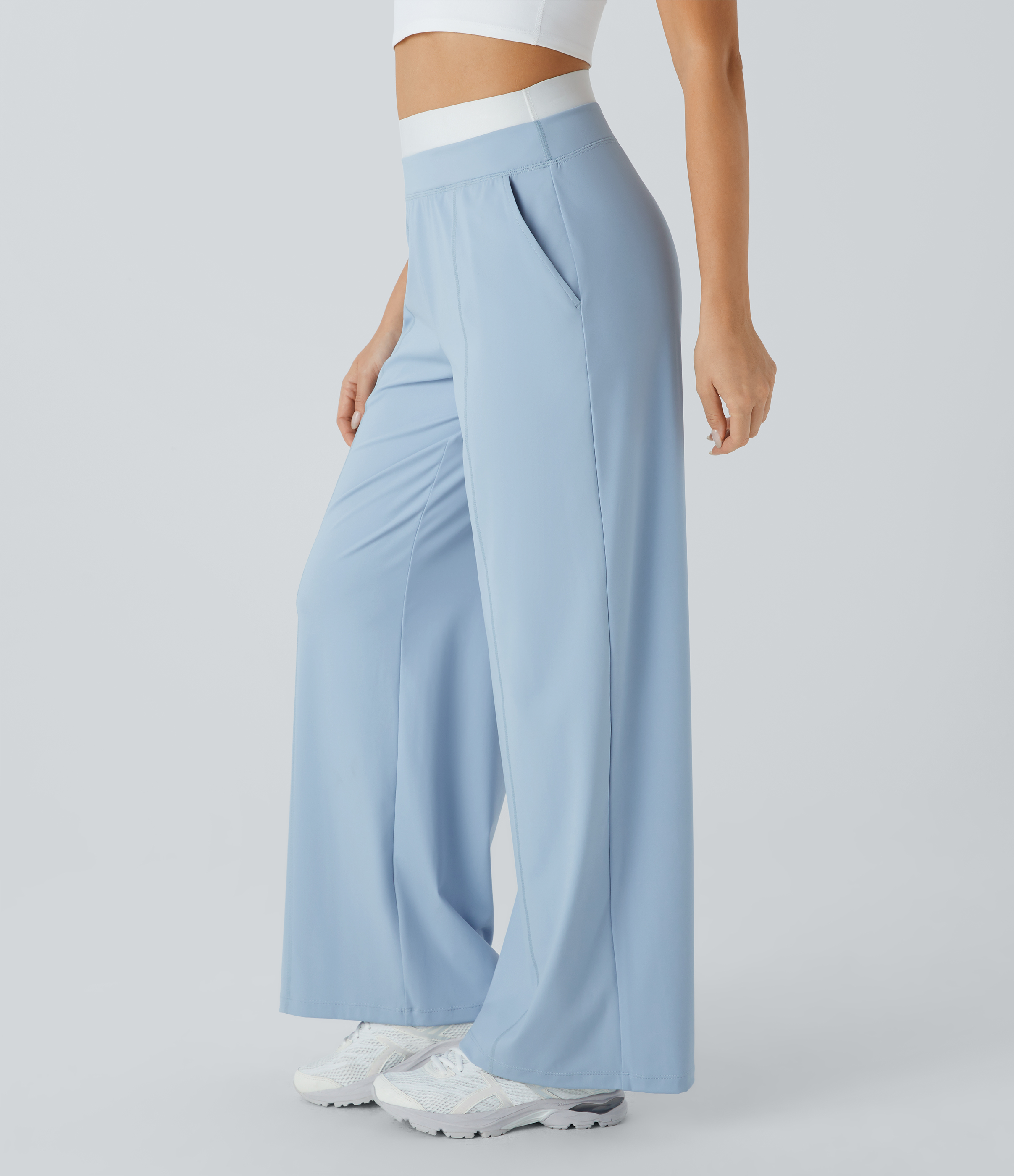 Women’s SoftlyZero™ Airy High Waisted Double-Layer Waistband Pocket Yoga Pants-UPF50+ - Halara