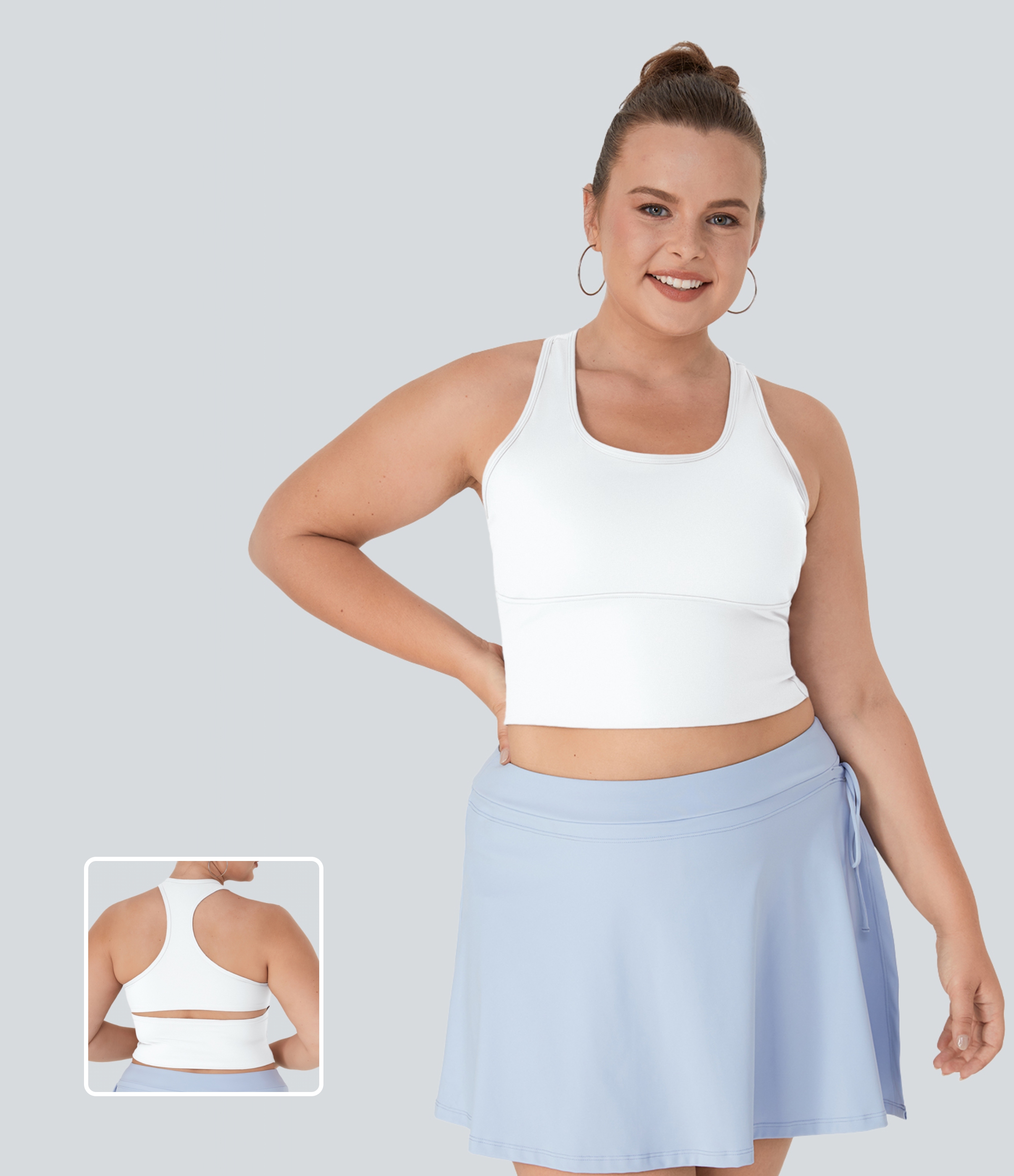 Softlyzero™ Plush Tank Top sin mangas yoga talla plus cut out espalda ...