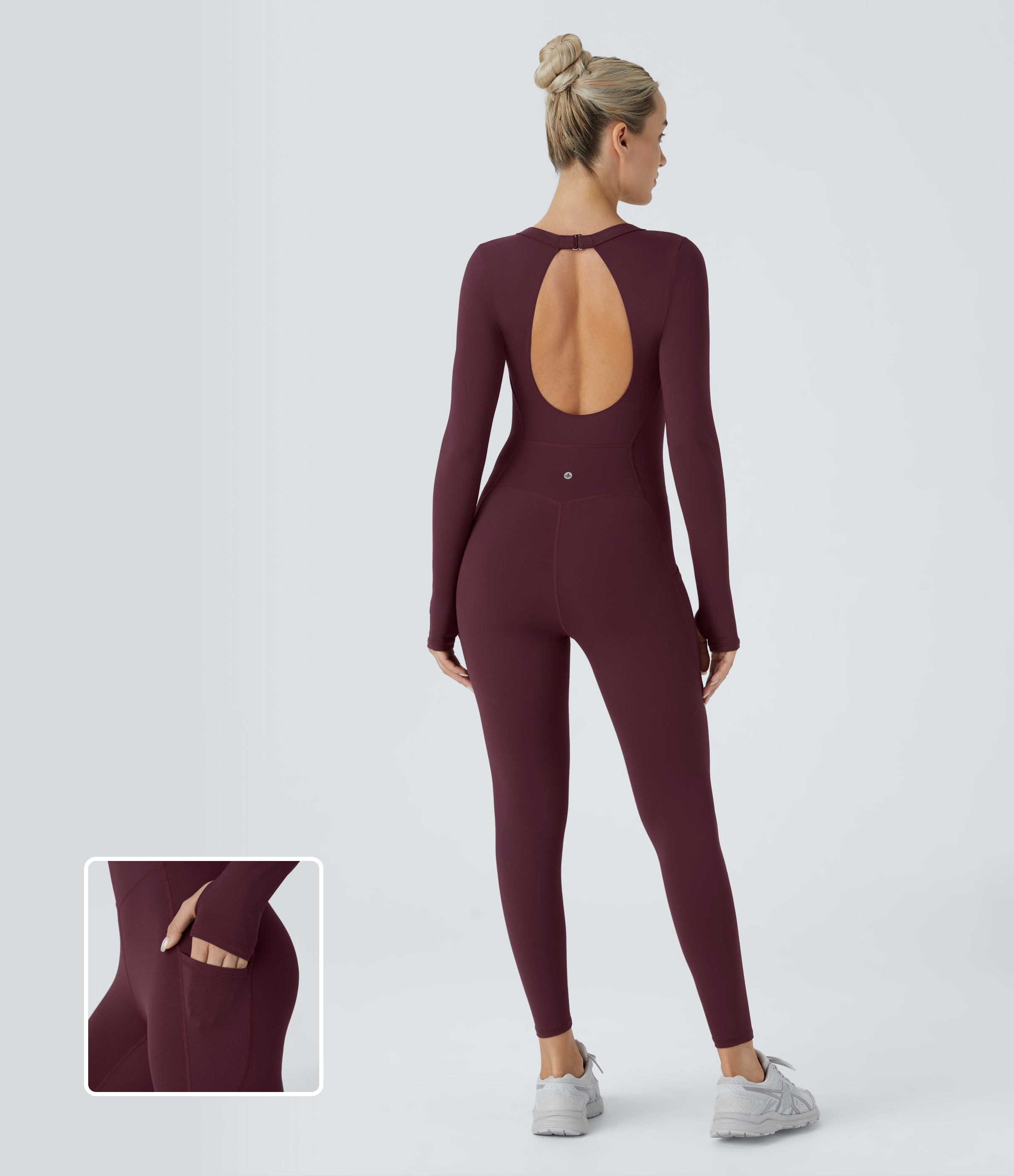 Mono Softlyzero™ Airy yoga ajustado tacto fresco sin espalda abertura ...