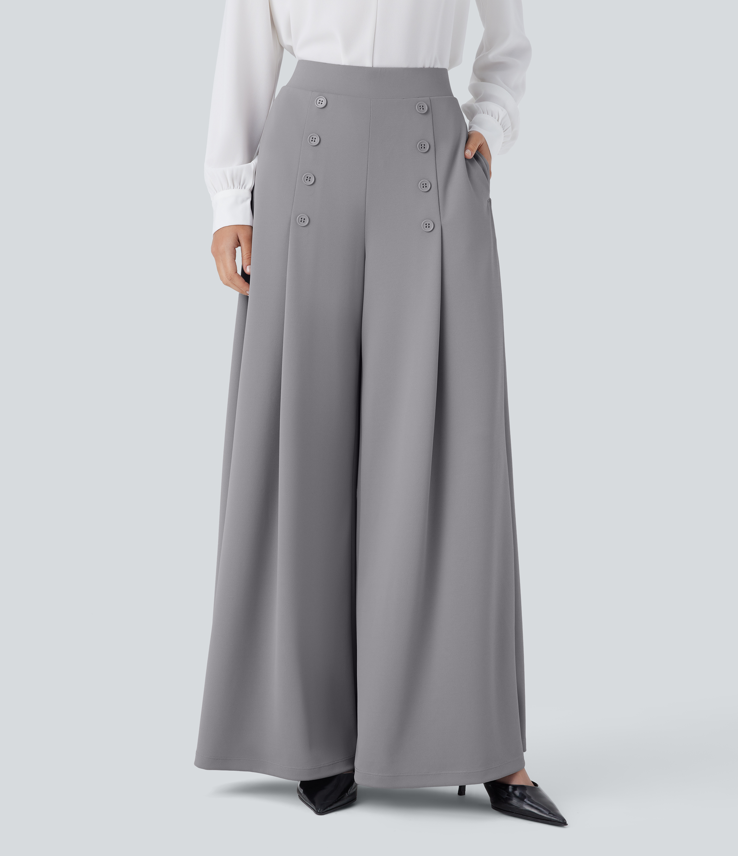 Women’s Halara Flex™ High Waisted Decorative Pocket Palazzo Wide Leg ...