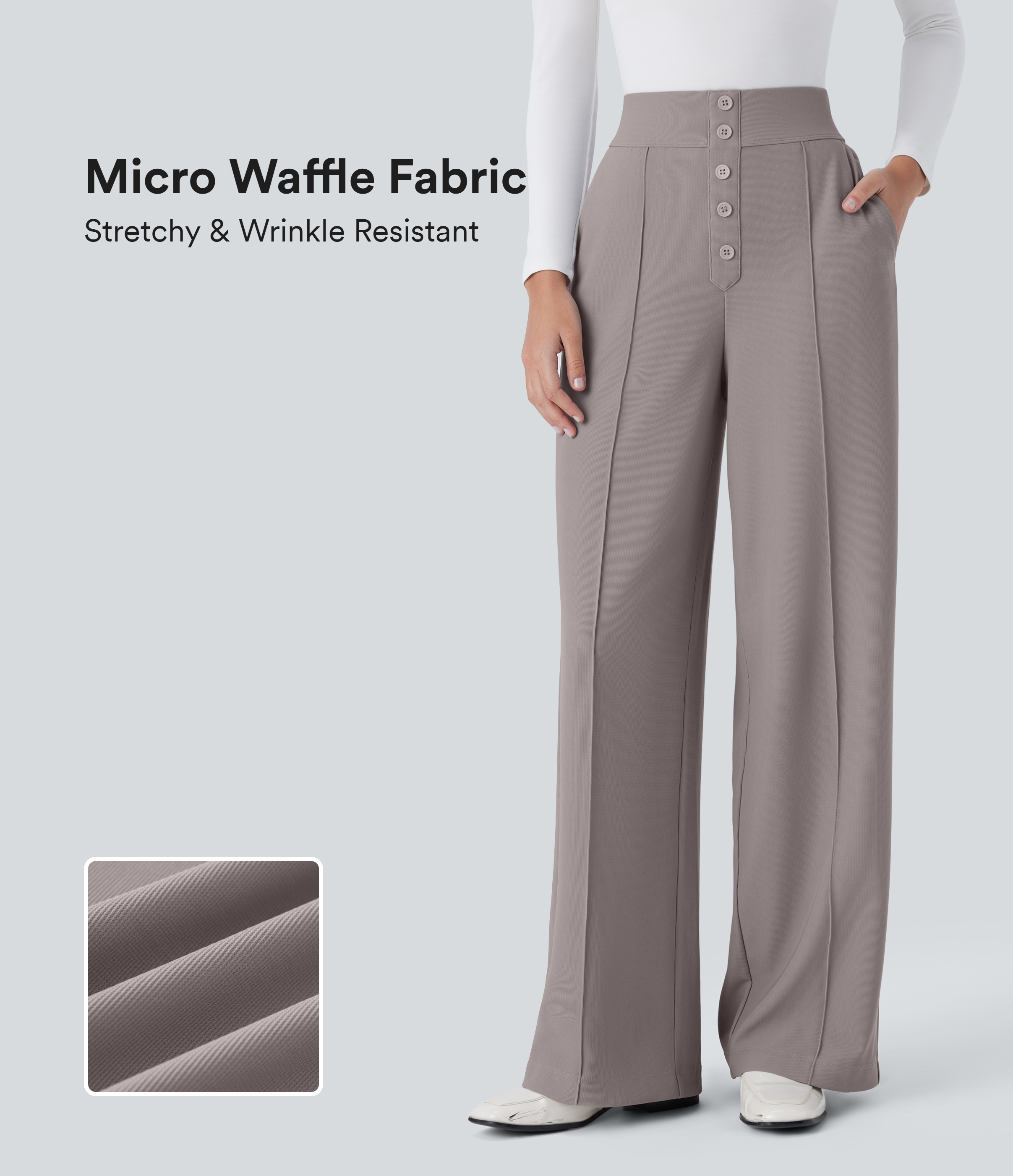 Women’s Halara Flex™ High Waisted Decorative Pocket Straight Leg Micro ...