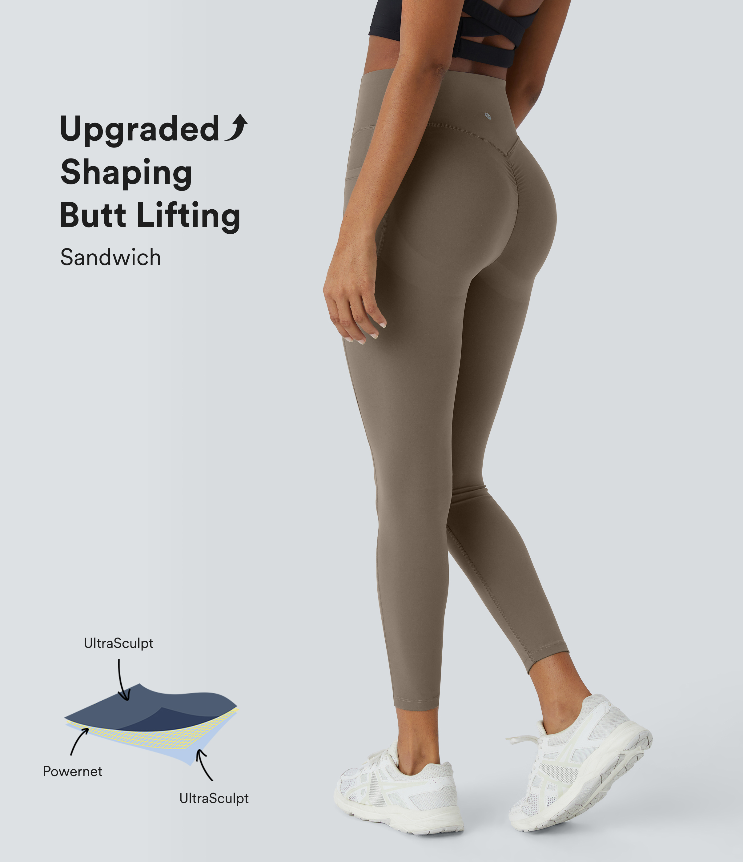 Women’s Halara UltraSculpt™ SoCinched High Waisted Scrunch Butt Lifting Tummy Control Shaping ...