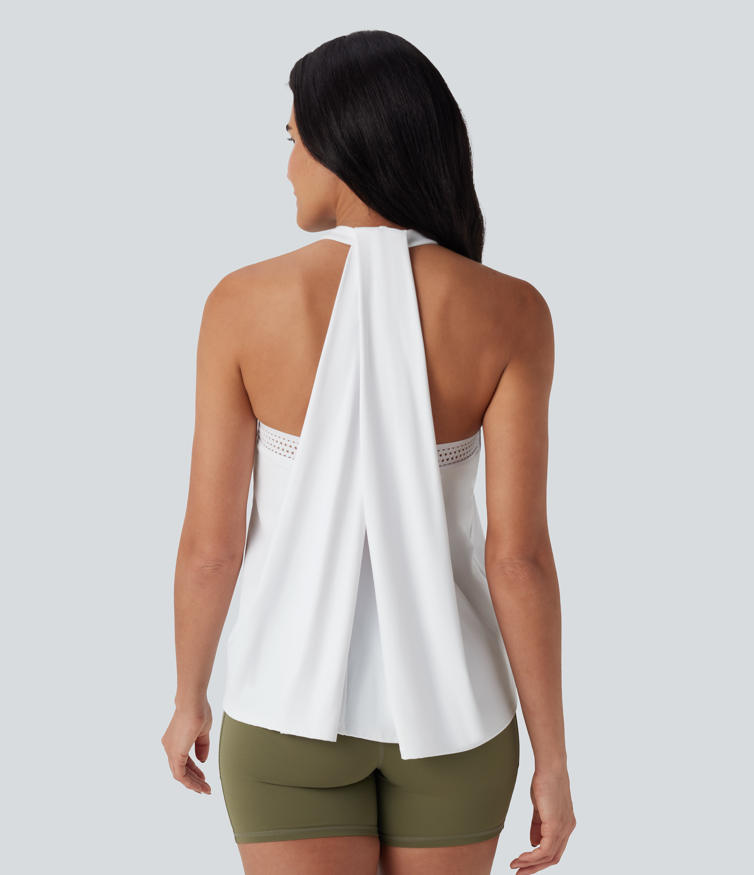 Women’s Softlyzero™ Airy Halter Backless Draped Cool Touch Yoga Top ...