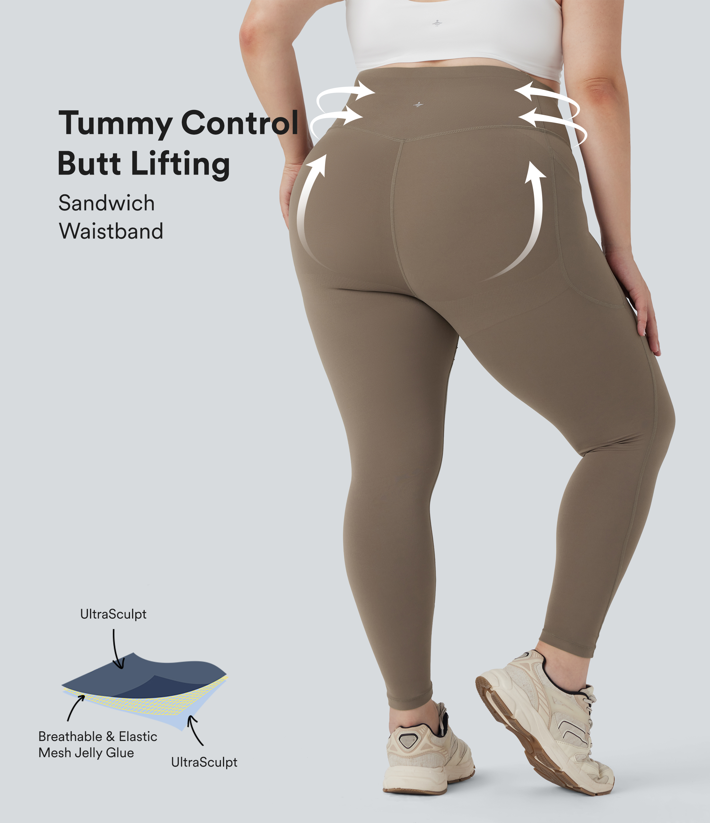 Women’s Plus Size Halara UltraSculpt™ High Waisted Butt Lifting Tummy Control Shaping Training ...