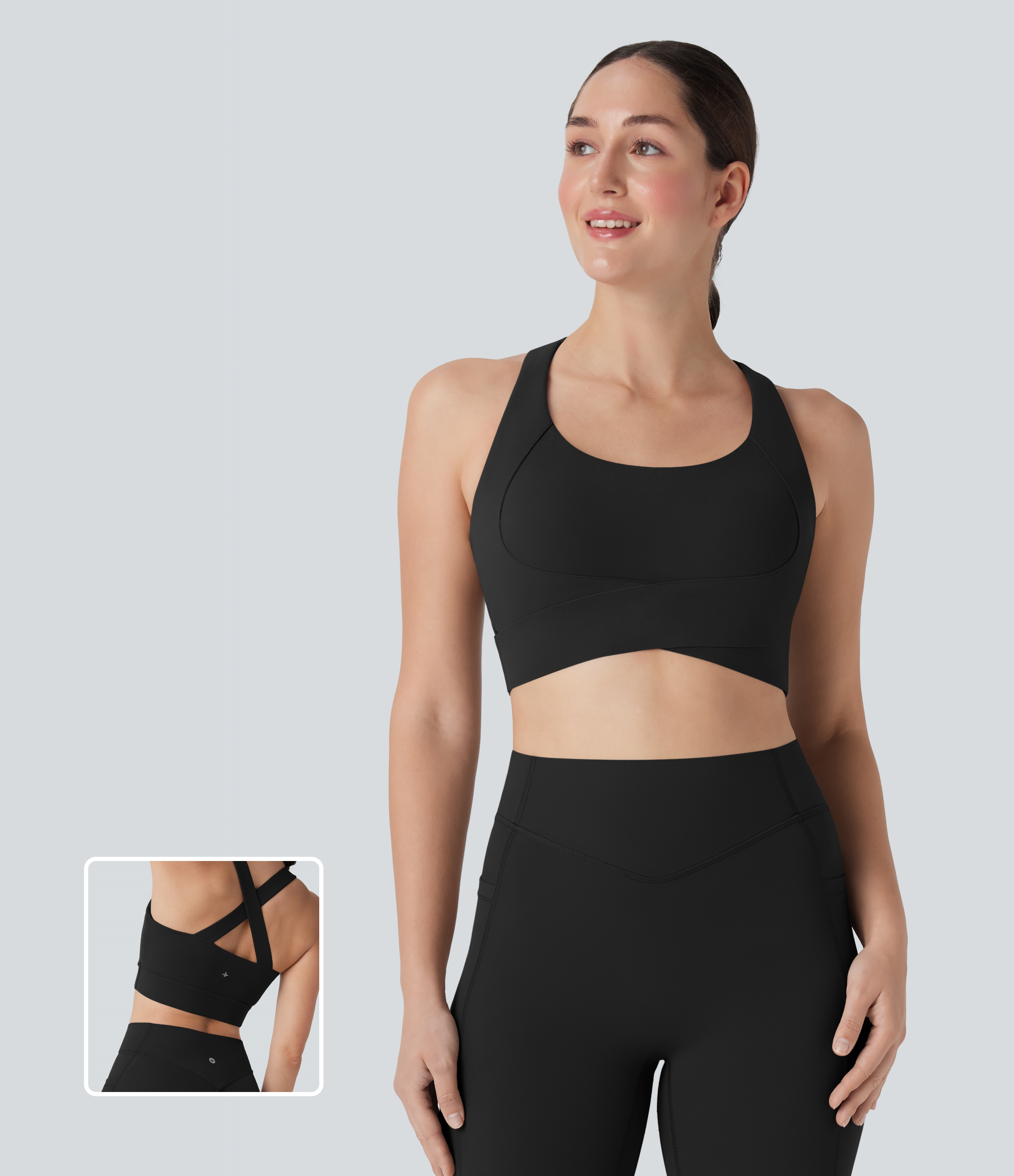 Women’s Medium Support Push Up Running Sports Bra - Halara