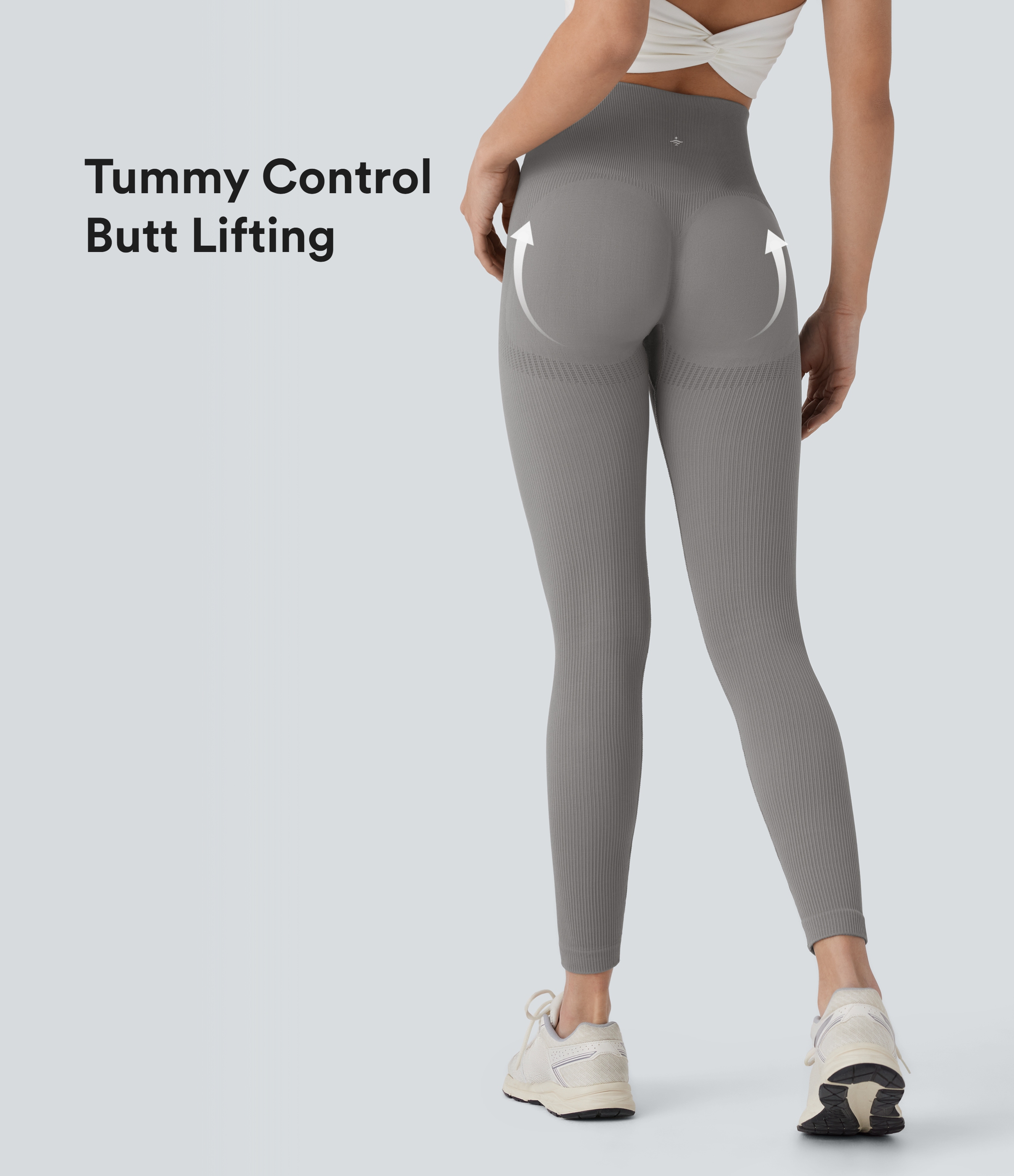 Women’s Seamless Flow High Waisted Tummy Control Butt Lifting 7/8 Yoga Leggings - Halara