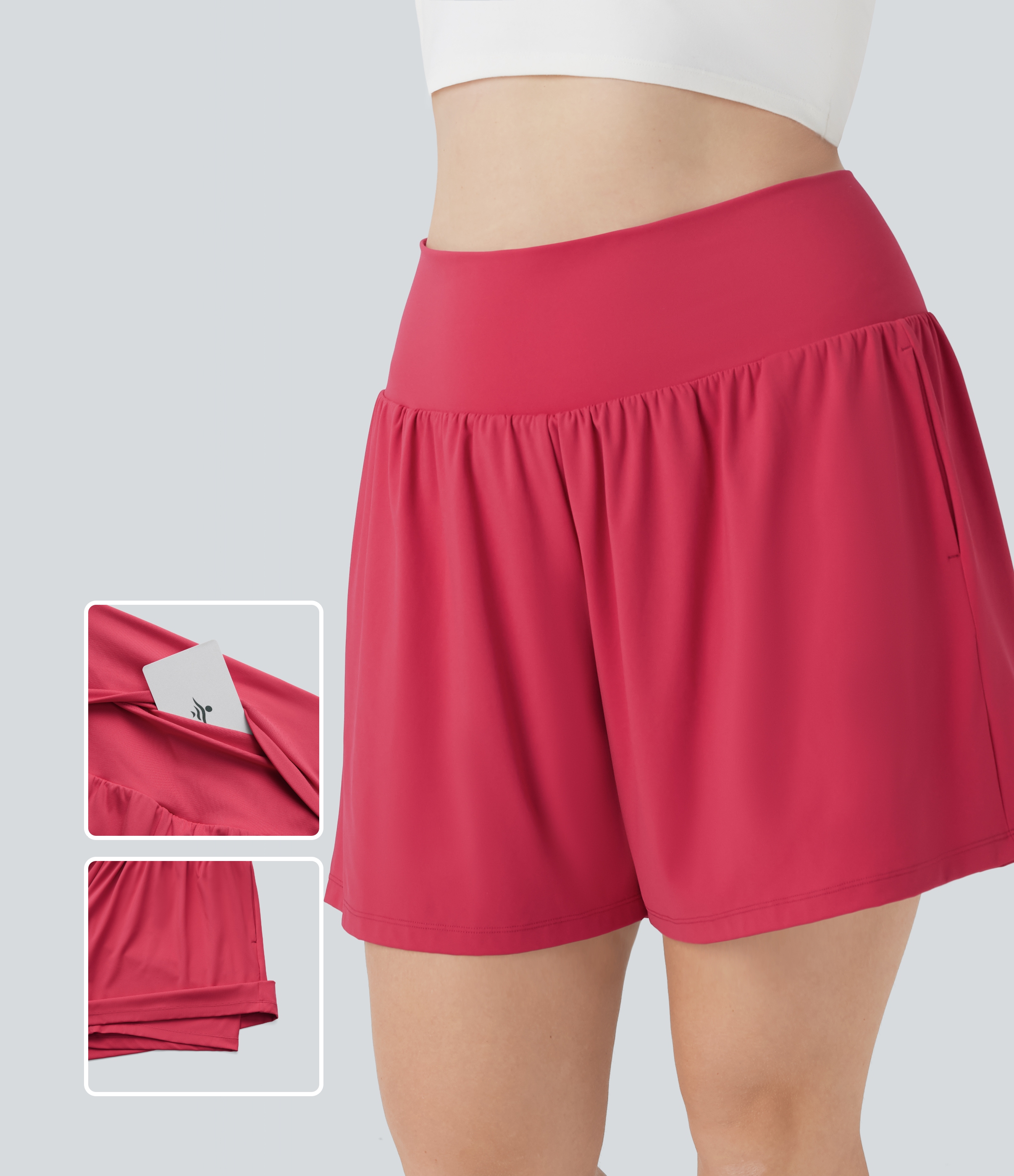 Women’s SoftlyZero™ Airy Super High Waisted 2-in-1 Cool Touch Yoga Plus ...