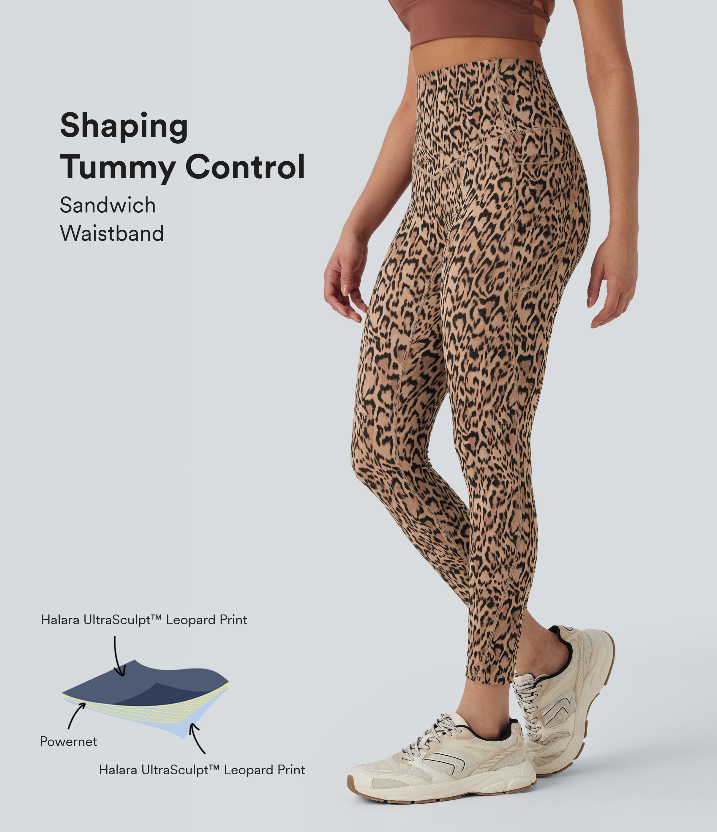Women’s Halara UltraSculpt™ Leopard Print High Waisted Tummy Control ...