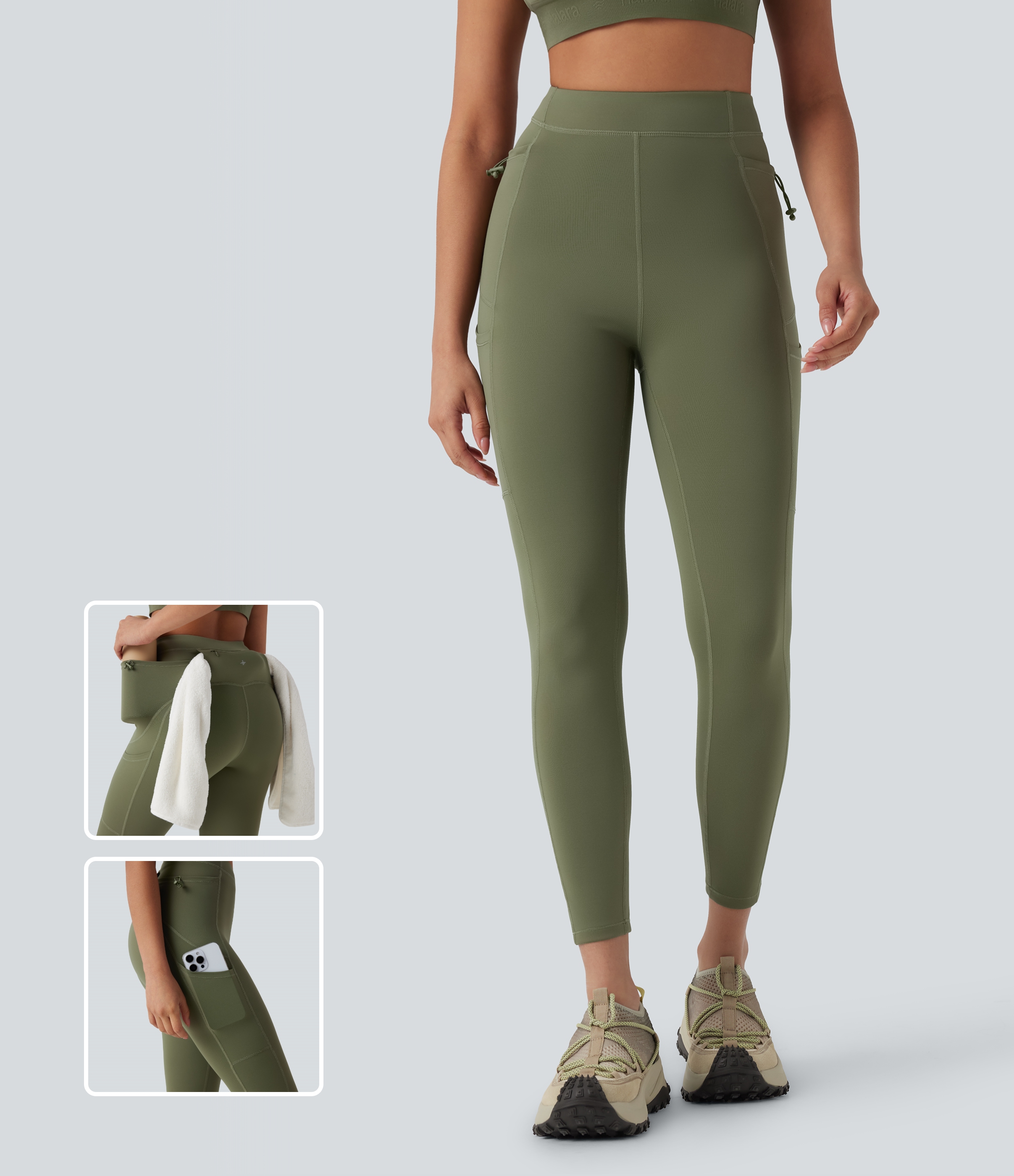Women’s SpeedWave™ High Waisted Loop Quick Dry Hiking Leggings with Pockets - Halara