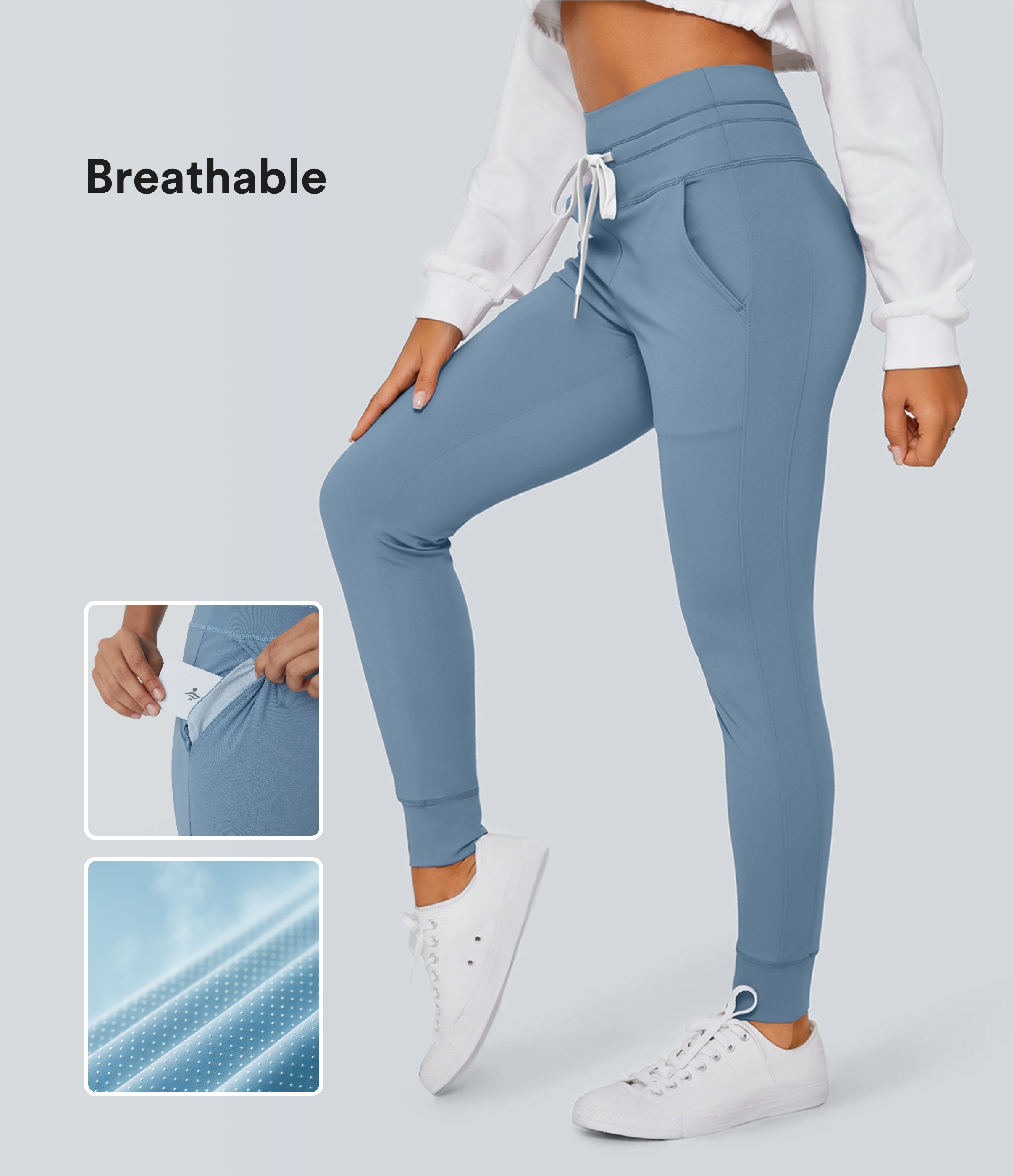 Women’s SoftlyZero™ Plush High Waisted Drawstring Pocket Plain Full ...