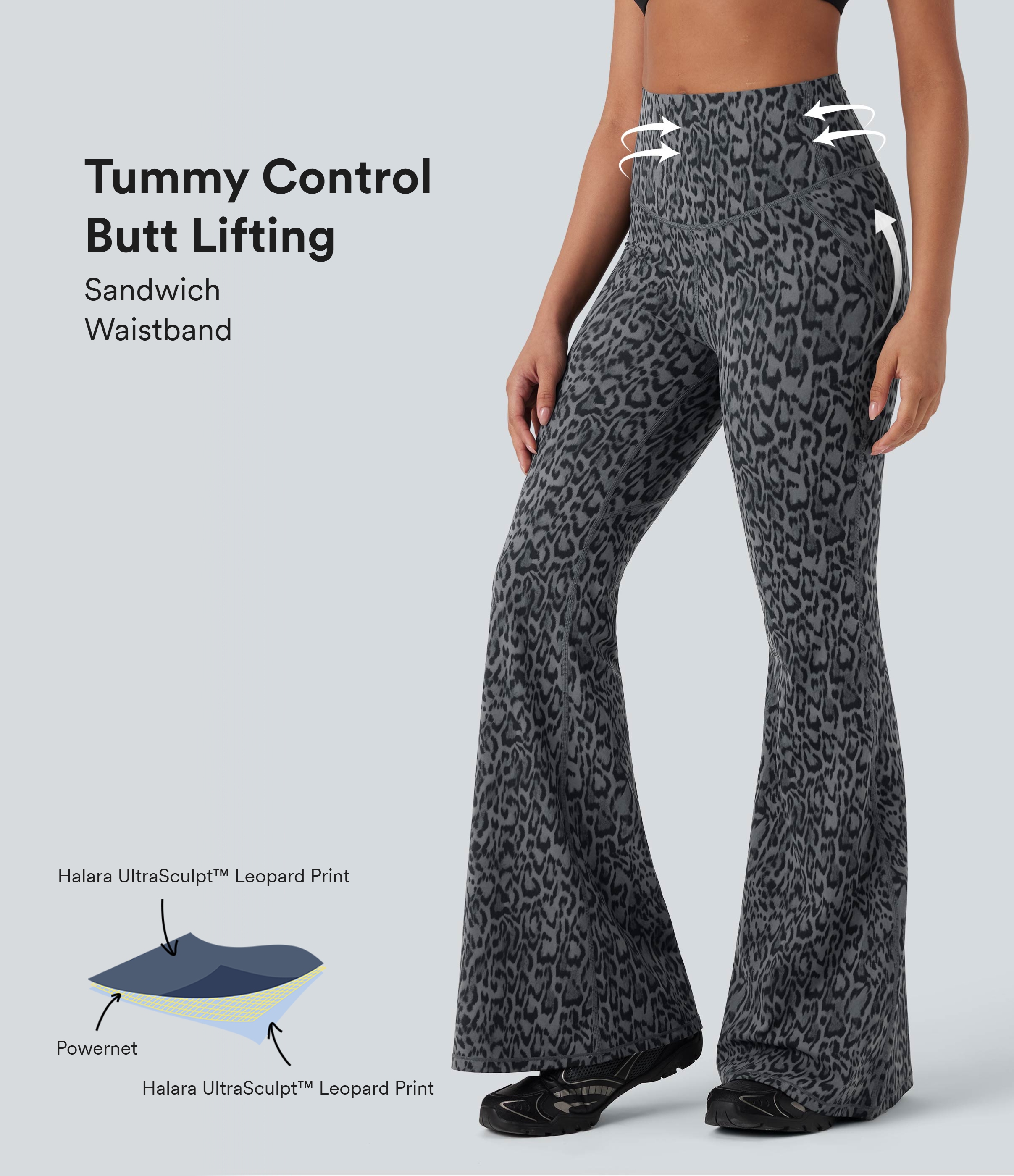 Women’s Halara UltraSculpt™ Leopard Print High Waisted Tummy Control ...