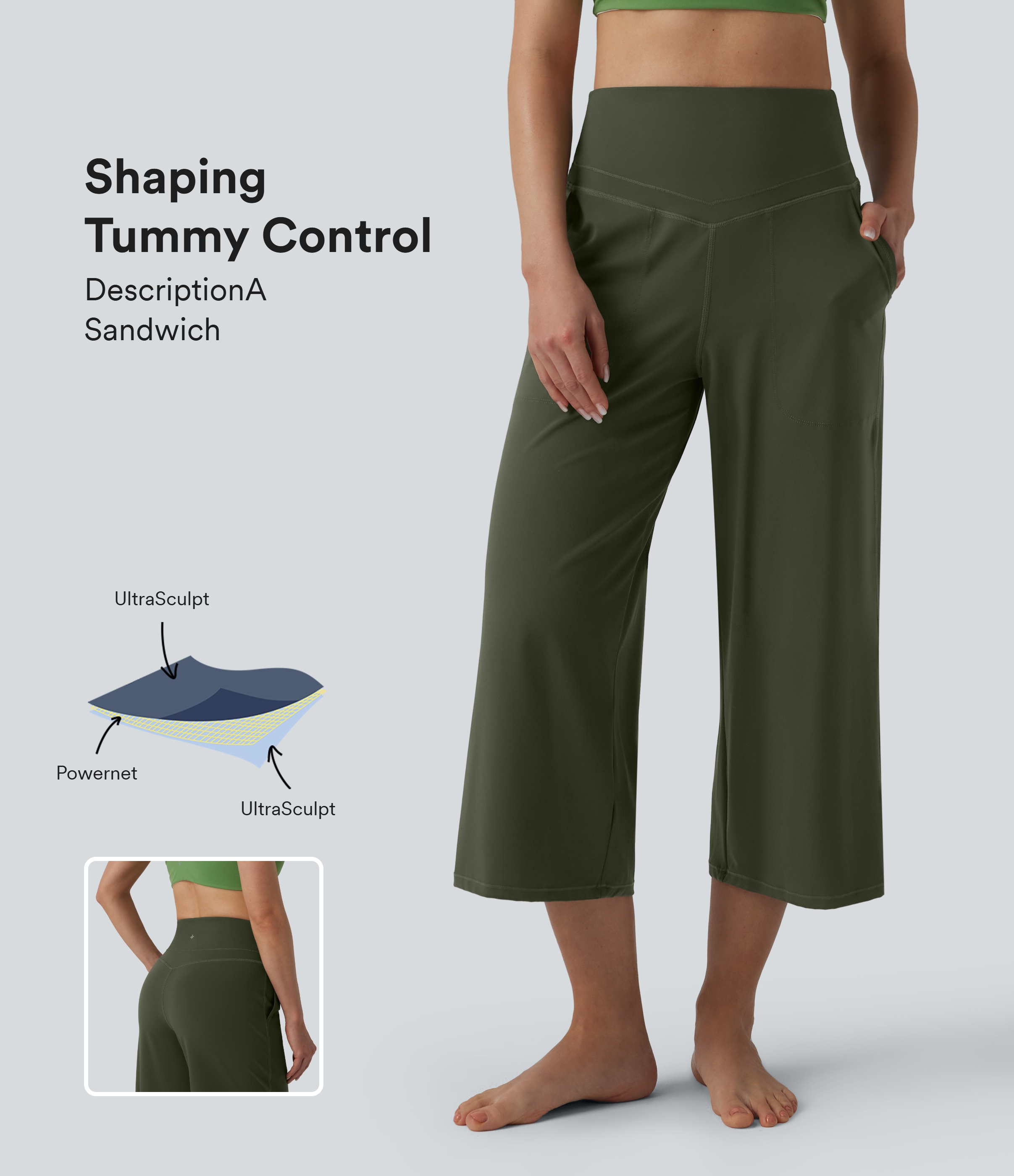 Women’s Halara UltraSculpt™ High Waisted Tummy Control Straight Leg ...